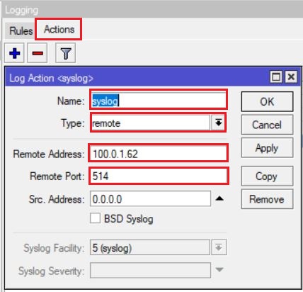 [Trick] วิธีส่ง Log MikroTik To NAS
