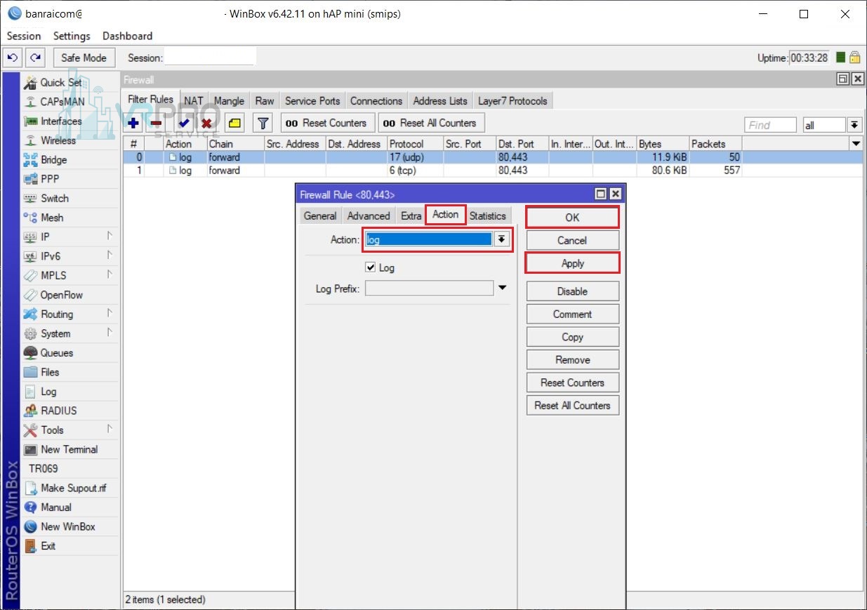[Trick] วิธีเก็บ Log & ส่ง Log MikroTik To Kiwi Syslog